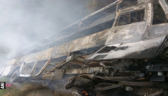 Bihar : 27 killed as fire broke out in bus after accident|ಬಿಹಾರ ...