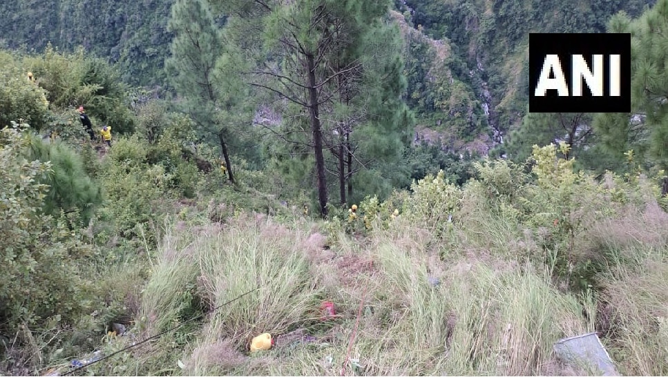 a bus carrying 45 to 50-people falls into a gorge on rikhnikhal ...