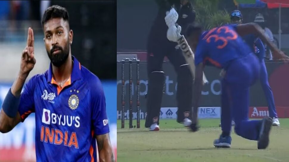 Hardik Pandya amazing catch in one hand in IND vs NZ 2nd ODI Video | ಒಂದೇ ಕೈನಲ್ಲಿ ಪಾಂಡ್ಯ ಅದ್ಭುತ ...