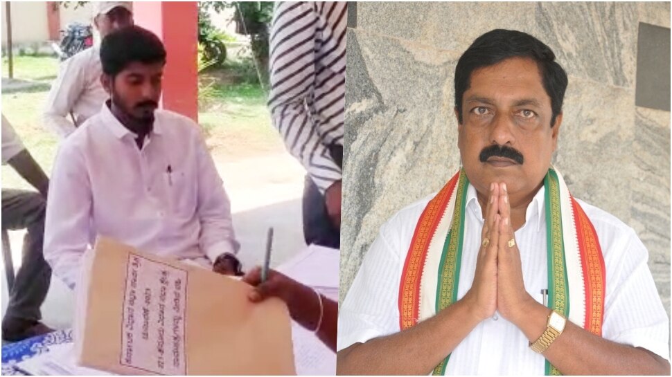 hanur constituency Congress candidate R Narendra son filled nomination ...