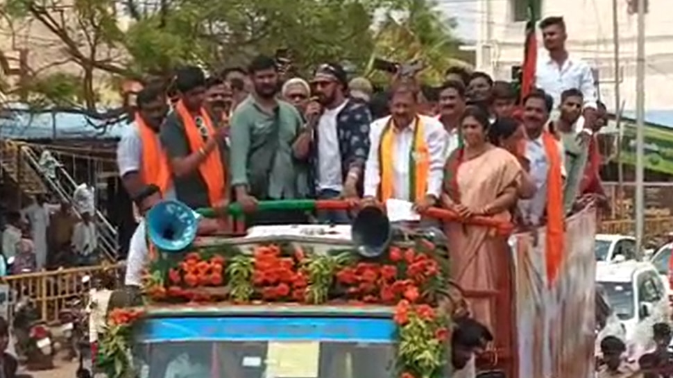 Kichha Sudeep Election Campaign in Jagalur | ಜಗಳೂರಿನಲ್ಲಿ ಬಾದ್ ಶಾ ಸುದೀಪ್ ...