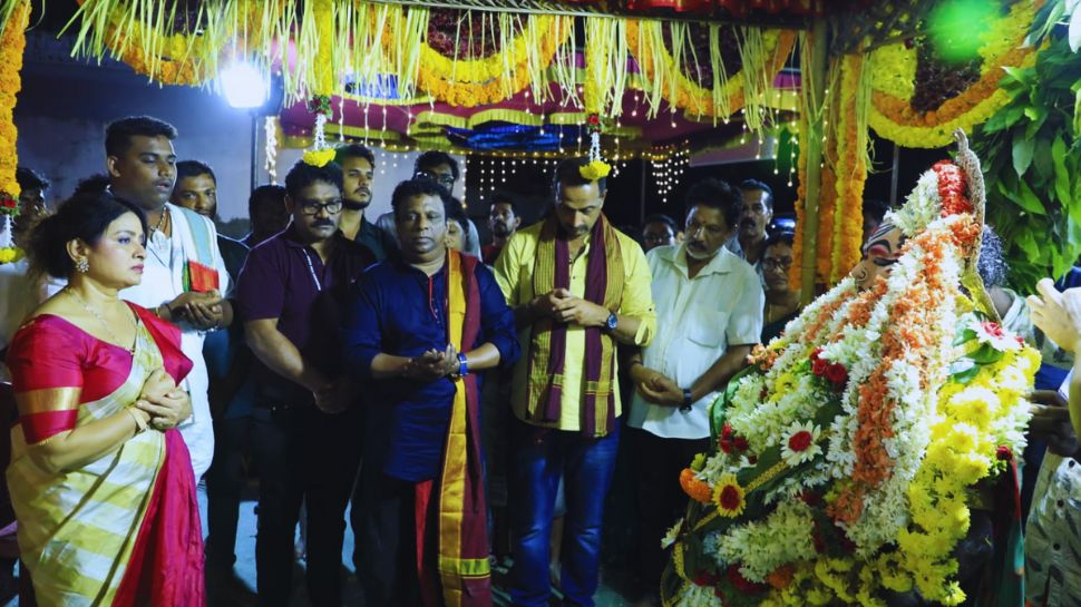 Temple built by the director for the god Guliga in the film Koragajja ...