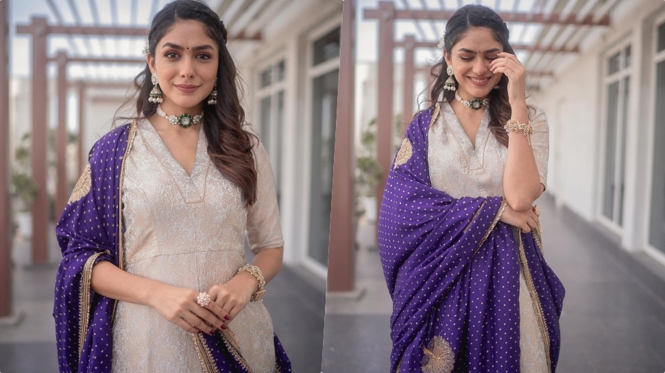 Sita Raman Movie Actress Mrinal Thakur Shines In Traditional Look ...