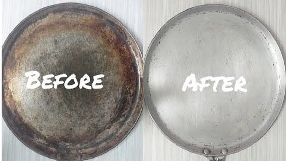 Follow these tips to make a dark greasy pan shine like silver| ಜಿಡ್ಡು ...