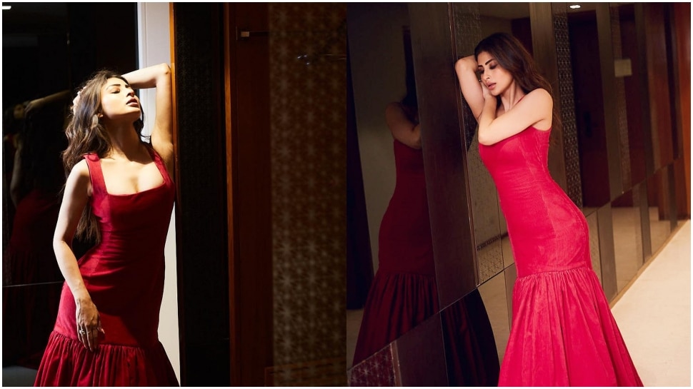 Mouni Roy latest red bodycon dress photos goes viral | ಕೆಂಪು ಬಾಡಿಕಾನ್ ...