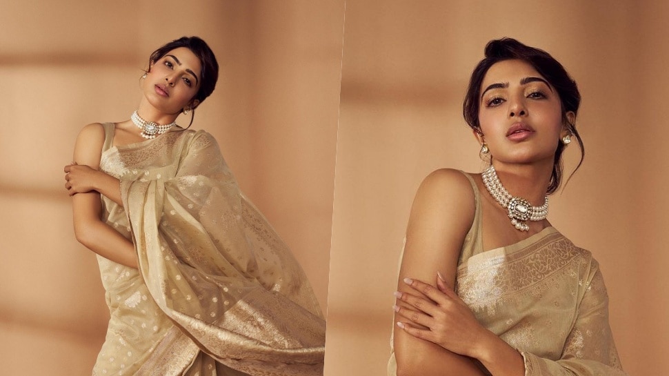 Samantha Viral Photos See here | Samantha: ಗೋಲ್ಡ್‌ನ್‌ ಸೀರೆಯಲ್ಲಿ ಗೋಲ್ಡ್ ...