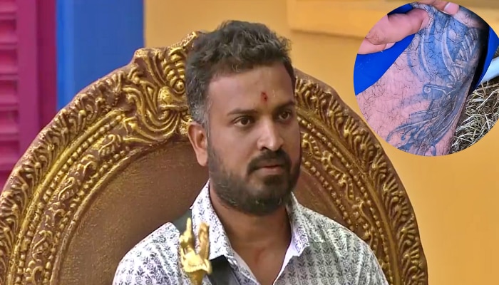 Varthur Santhosh has Karaga Deva Tattoo on his left thigh|ವರ್ತೂರ್ ಸಂತೋಷ್‌ ಕಾಲಿನ ಮೇಲಿರುವ ಟ್ಯಾಟೂ ...