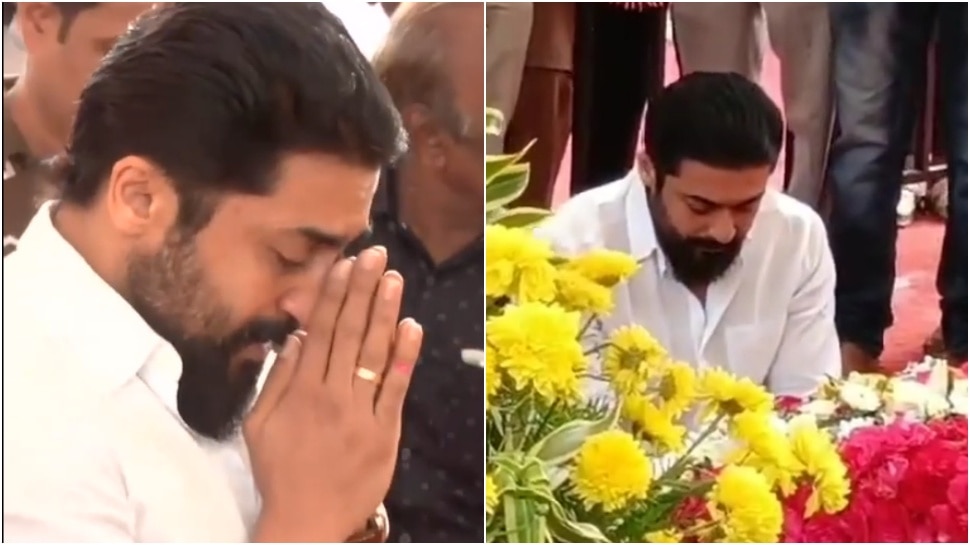Actor Surya get emotional while Paying Tribute To Captain Vijayakanth ...