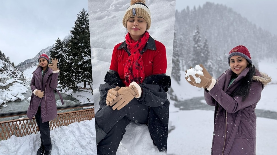 Sanjana Burli Is Enjoying Snow In Kashmir Sanjana Burli: ಕಾಶ್ಮೀರದಲ್ಲಿ ...
