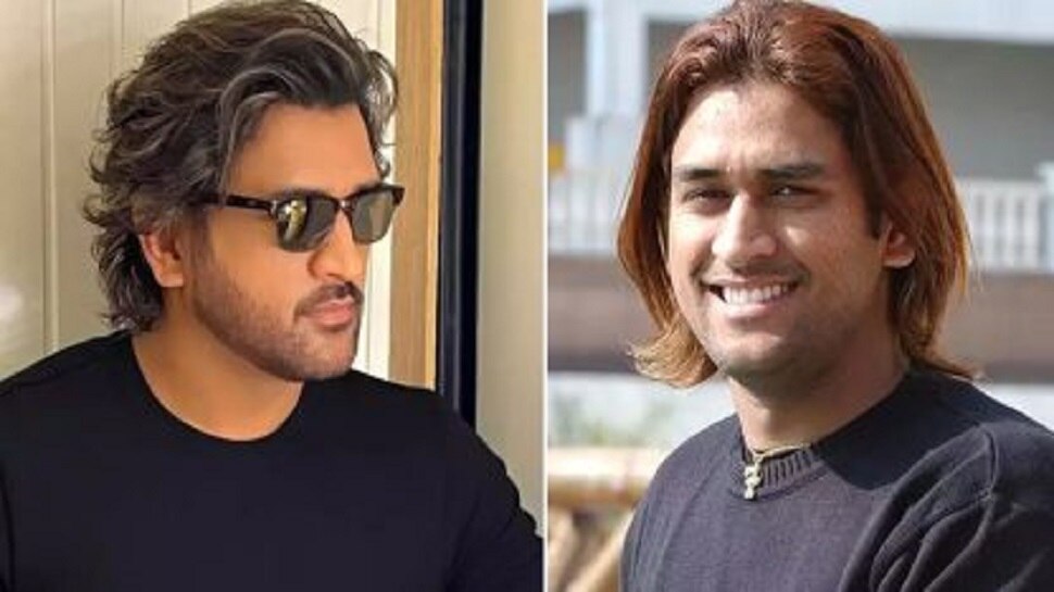 Dhoni looks more fit in this trendy look with long hair: Photos Viral ...