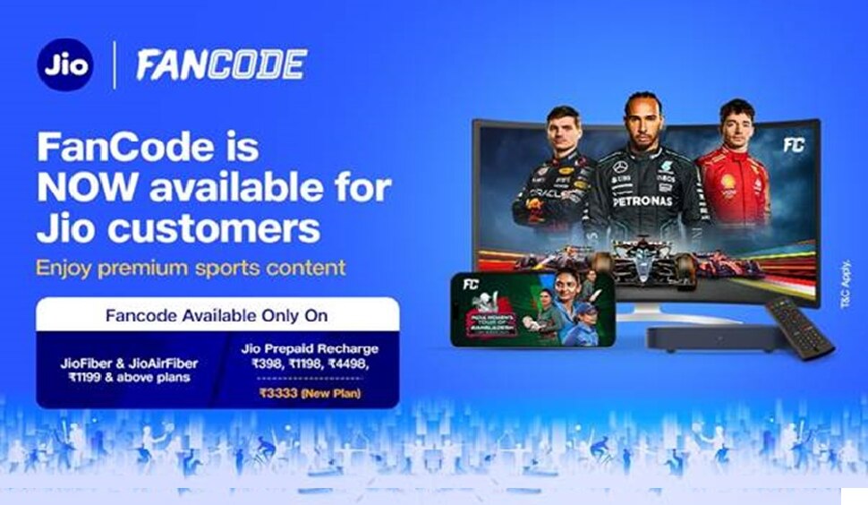 Fan Code OTT Subscription Now for JioAir Fibre, JioFiber and Jio ...