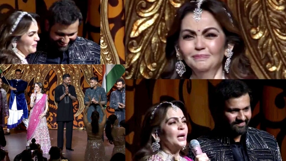 Neetha Ambani Gets Emotional After Inviting Rohith Sharma On Stage In ...