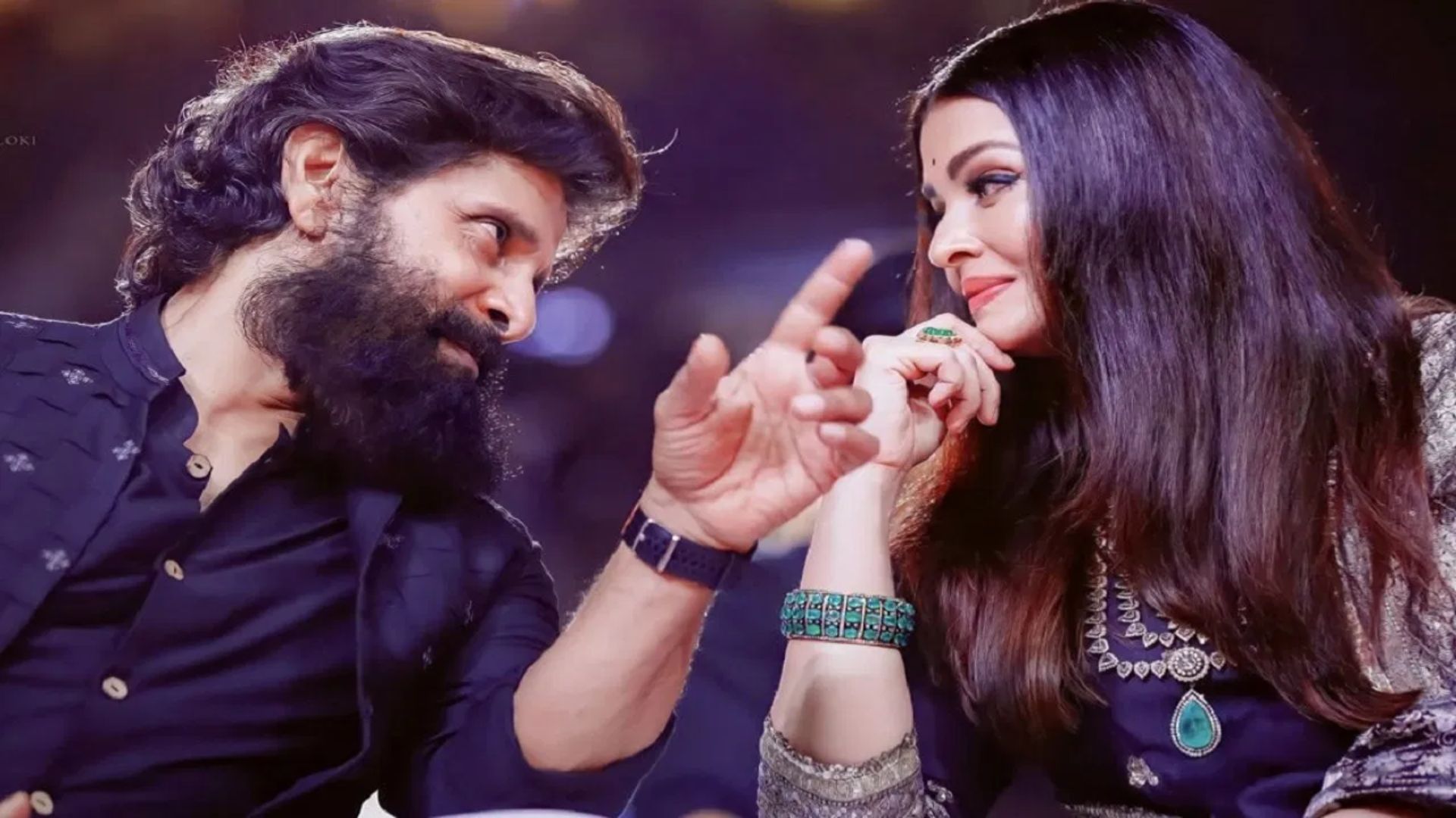 Famous Actor chiyaan vikram breaks silence on his on screen chemistry with actress aishwarya rai ...