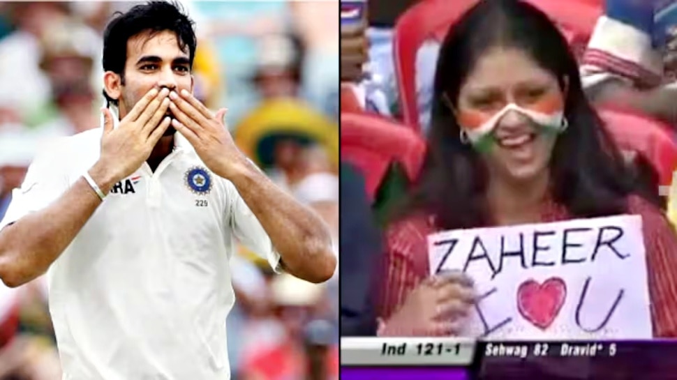Female fan prposing zaheer khan on field | Video: ಫೀಲ್ಡ್‌ನಲ್ಲಿ ಜಹೀರ್ ...
