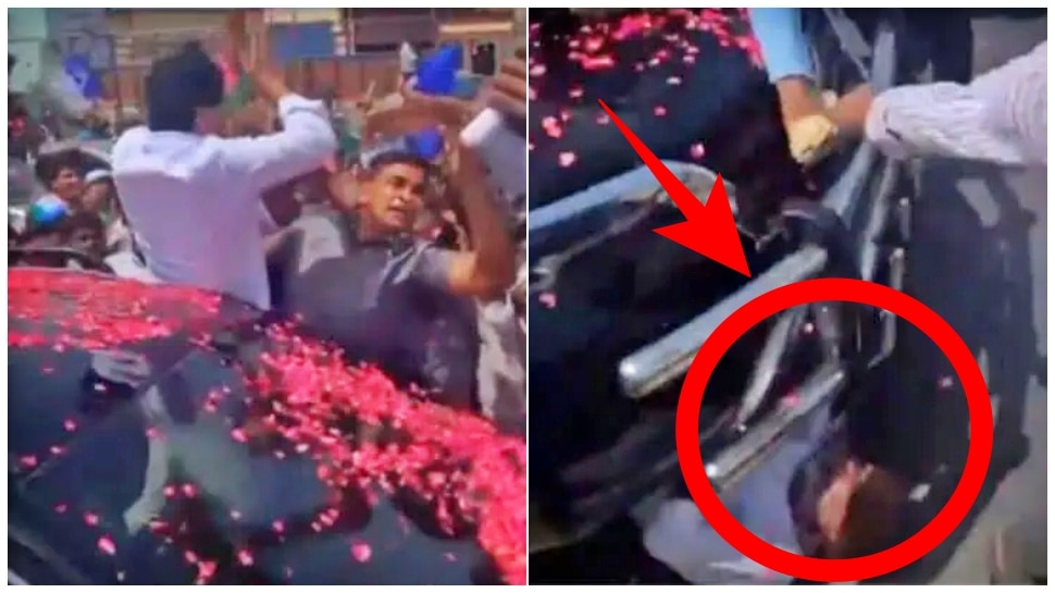 Andhra Pradesh cm jagan mohan reddy car run over men in Sattenapalli | ಕಾರಿನ ಚಕ್ರದಡಿ ಸಿಲುಕಿ ...