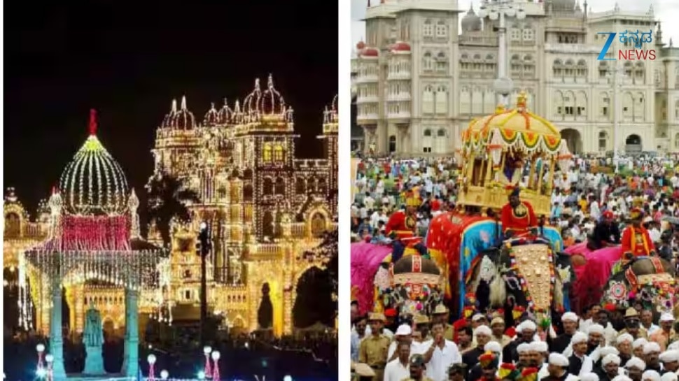 Mysuru Dasara 2025 Gaja pade exercise in the palace courtyard |ಮೈಸೂರು ...